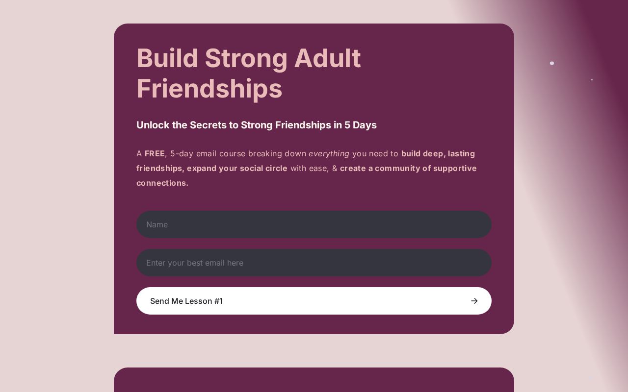 Maintaining Strong Friendships